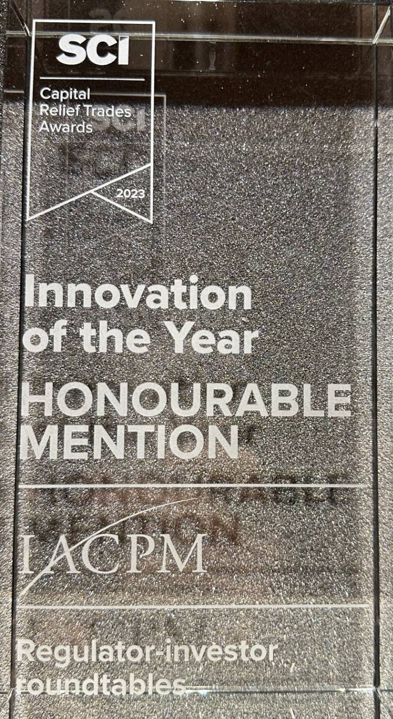 IACPM receives Honourable Mention at SCI Capital Relief Trade Awards ...